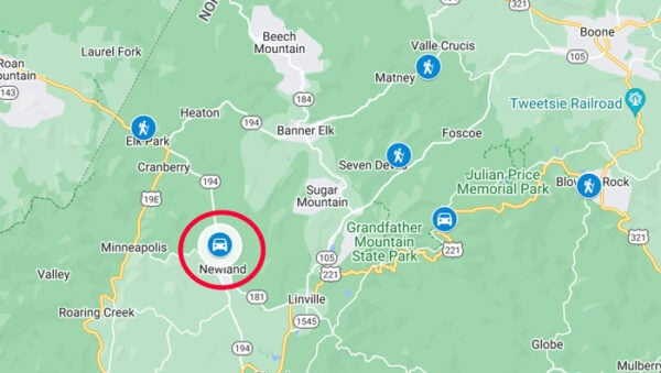 How to See Waterfalls Park in Newland NC (near Banner Elk)