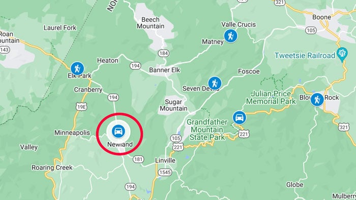 How to See Waterfalls Park in Newland NC (near Banner Elk)