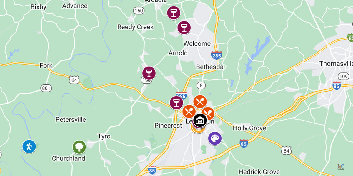 Lexington North Carolina Map Ray Leisha
